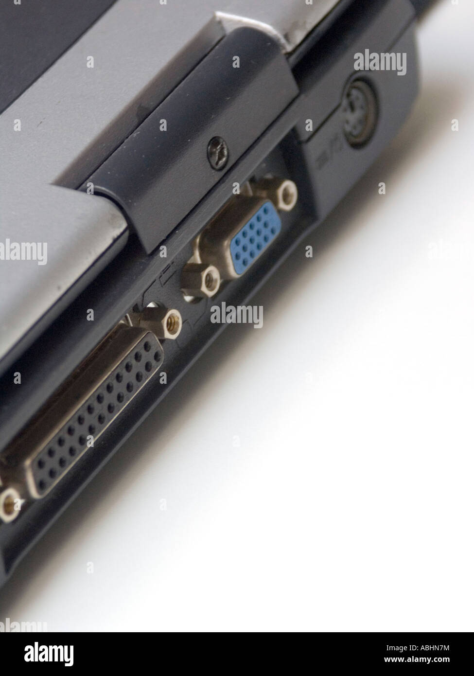 pc laptop back connectors port Stock Photo - Alamy