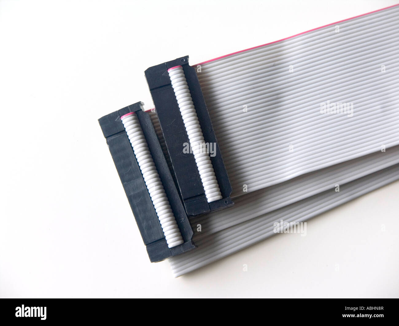 pc eide versus ide cable plug cluose up on a white backround Stock ...