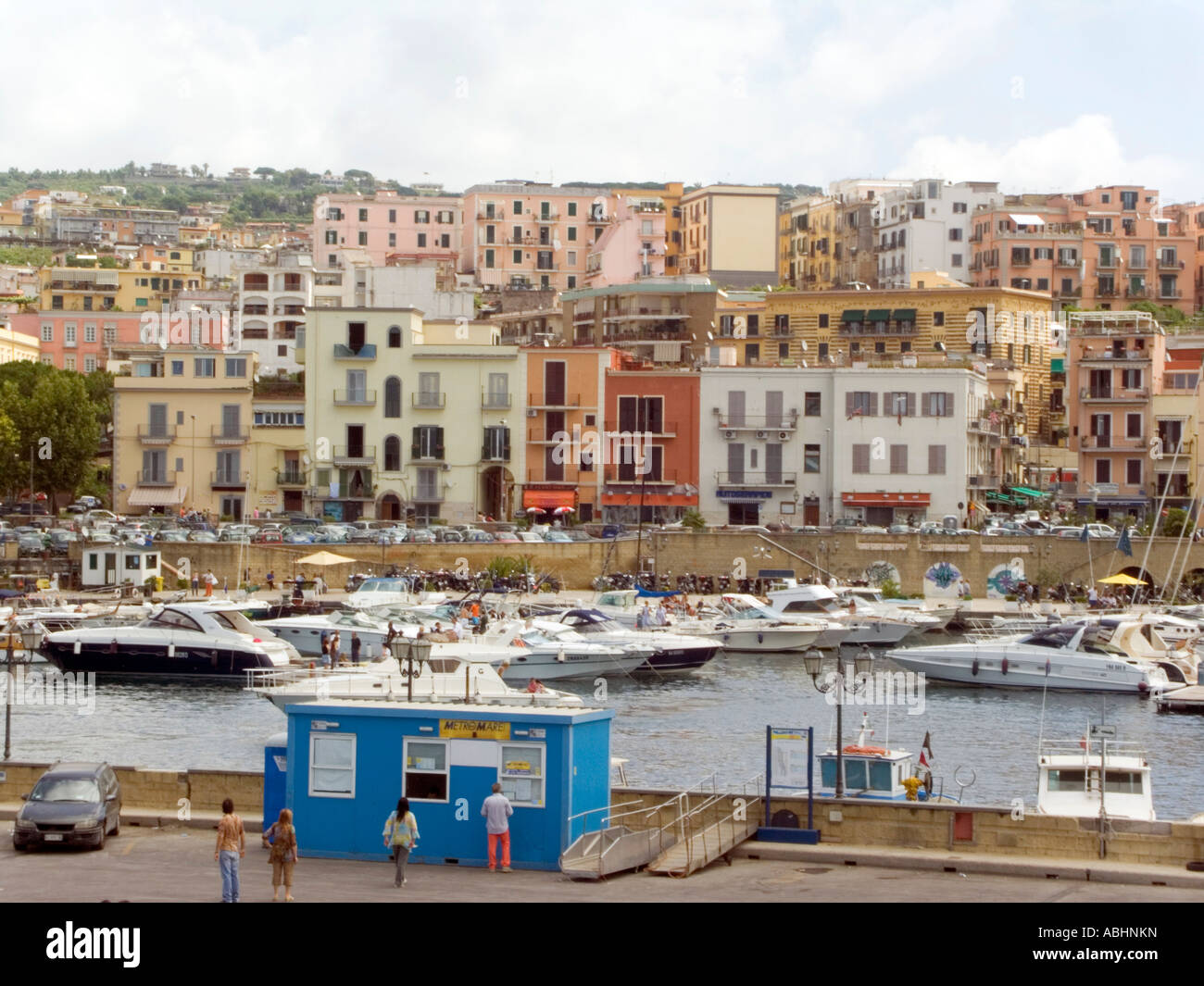 Pozzuoli Puteoli town and the harbour , naples , campania , south of ...