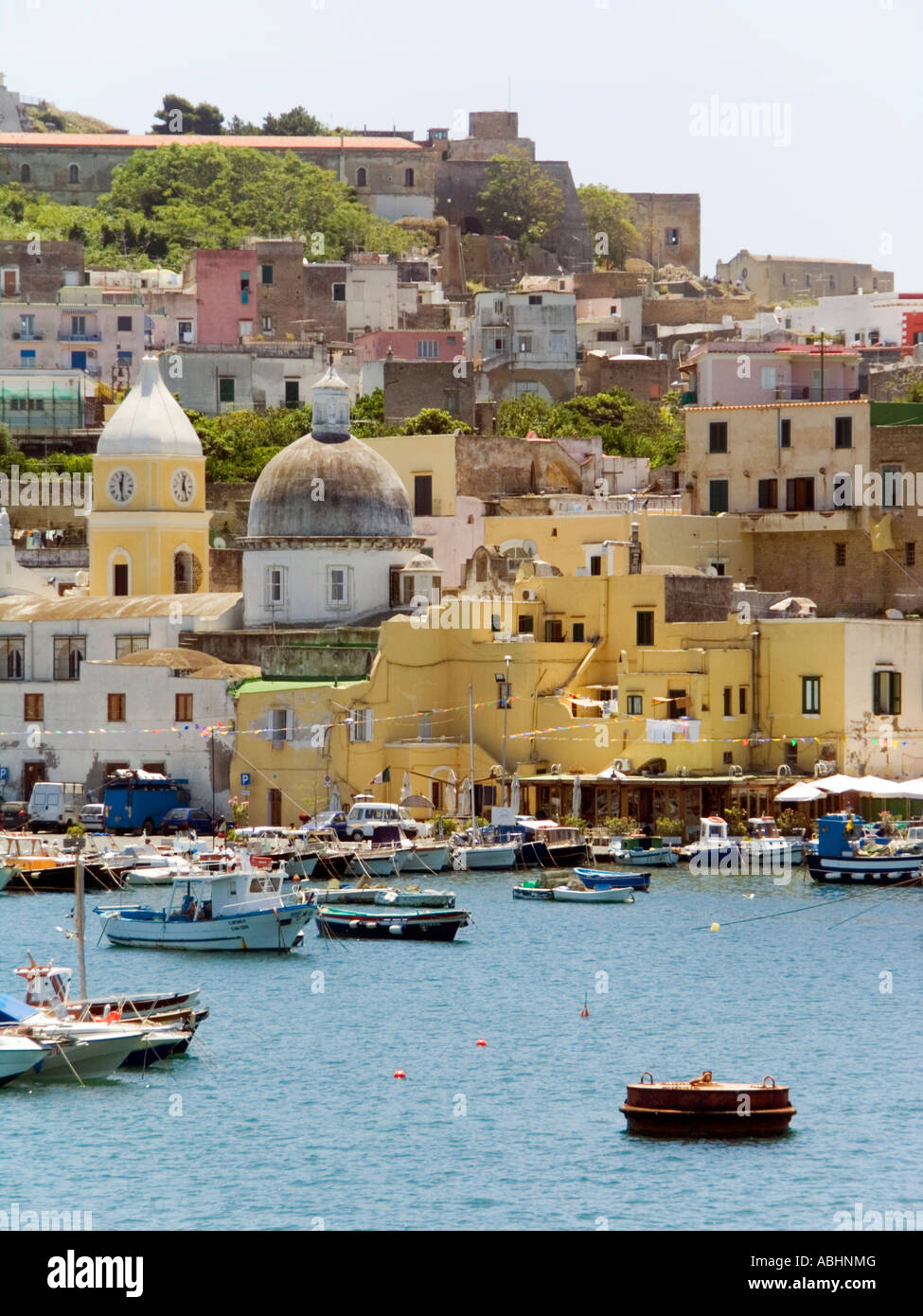 Colorful houses fishing harbour procida hi-res stock photography and ...