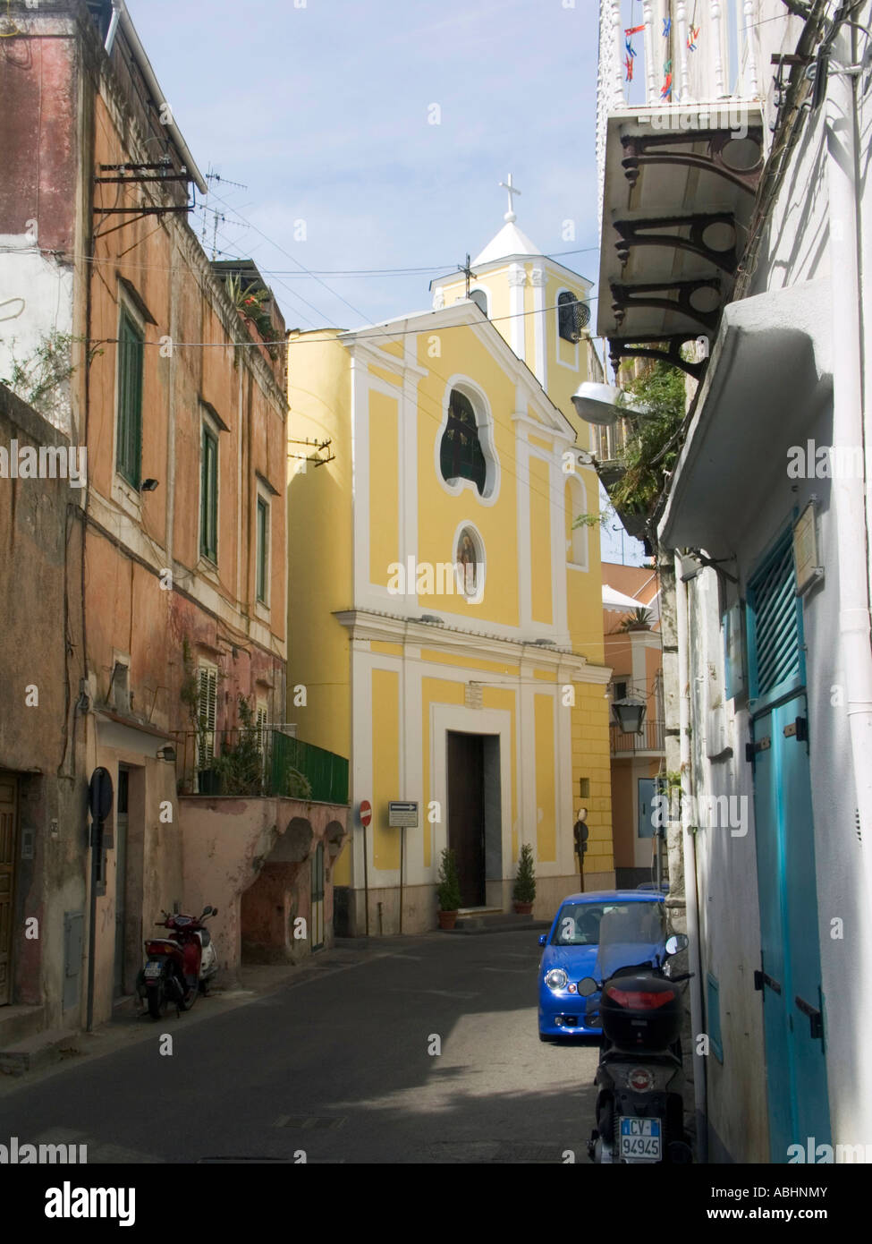 Italy Island of Procida Campania View church Chiesa di Sant Antuono ...