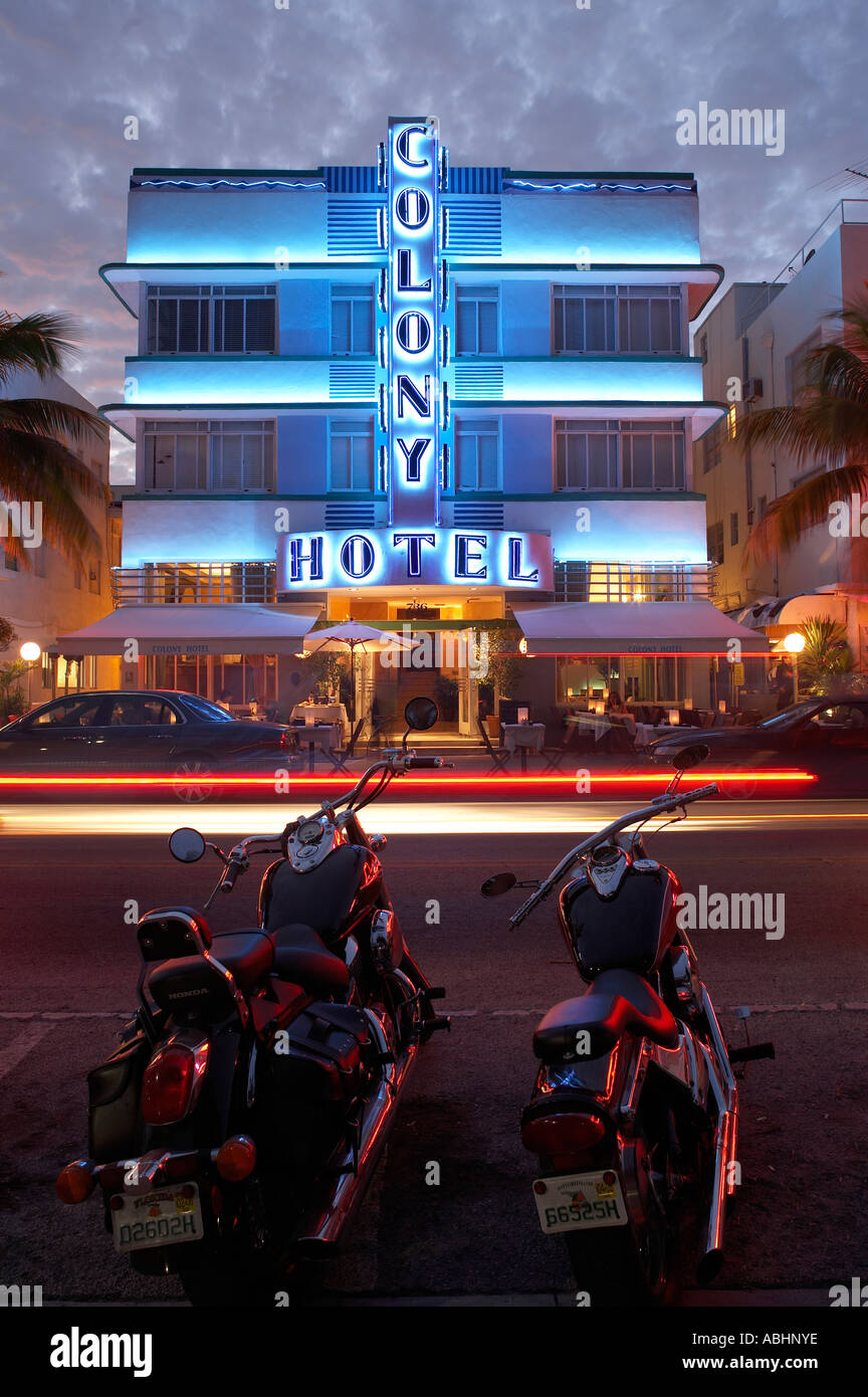 South beach miami strip night hi-res stock photography and images - Alamy