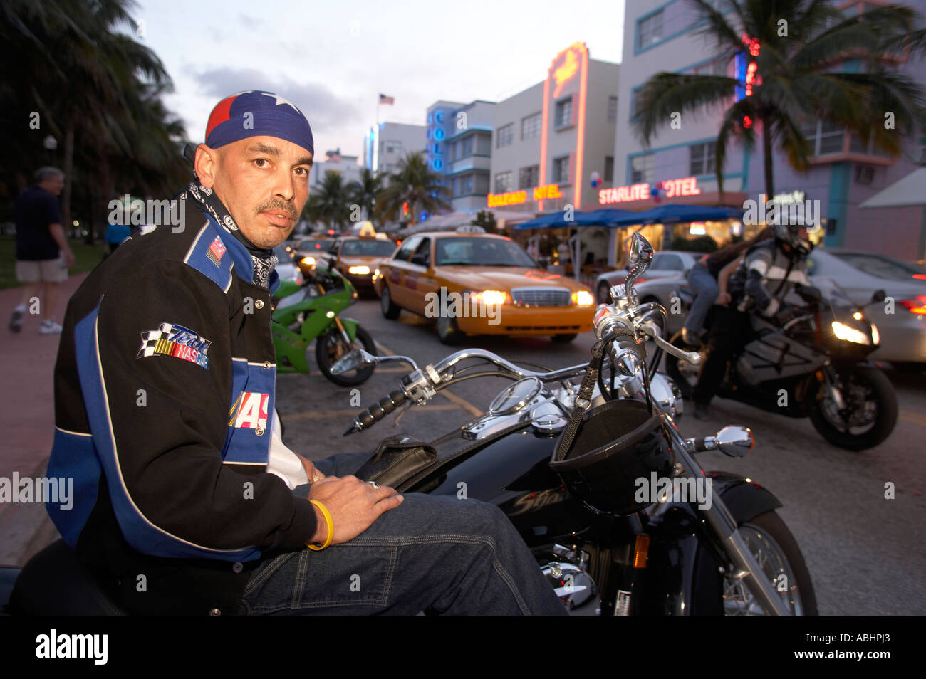 South beach miami strip night hi-res stock photography and images - Alamy