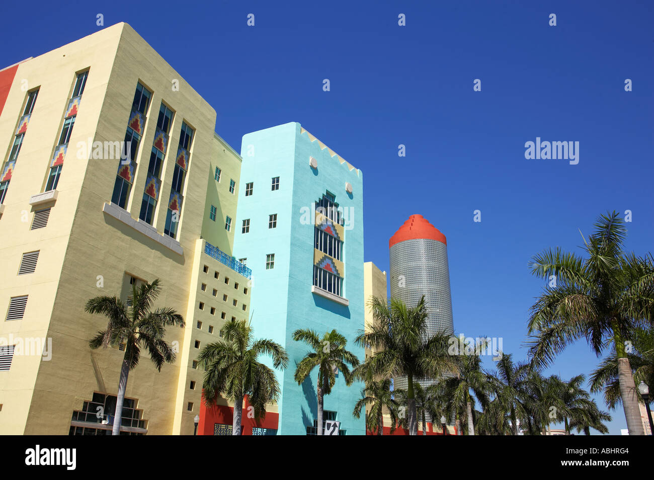 Neo Art Deco Style Buildings South Beach Miami Stock Photo - Alamy
