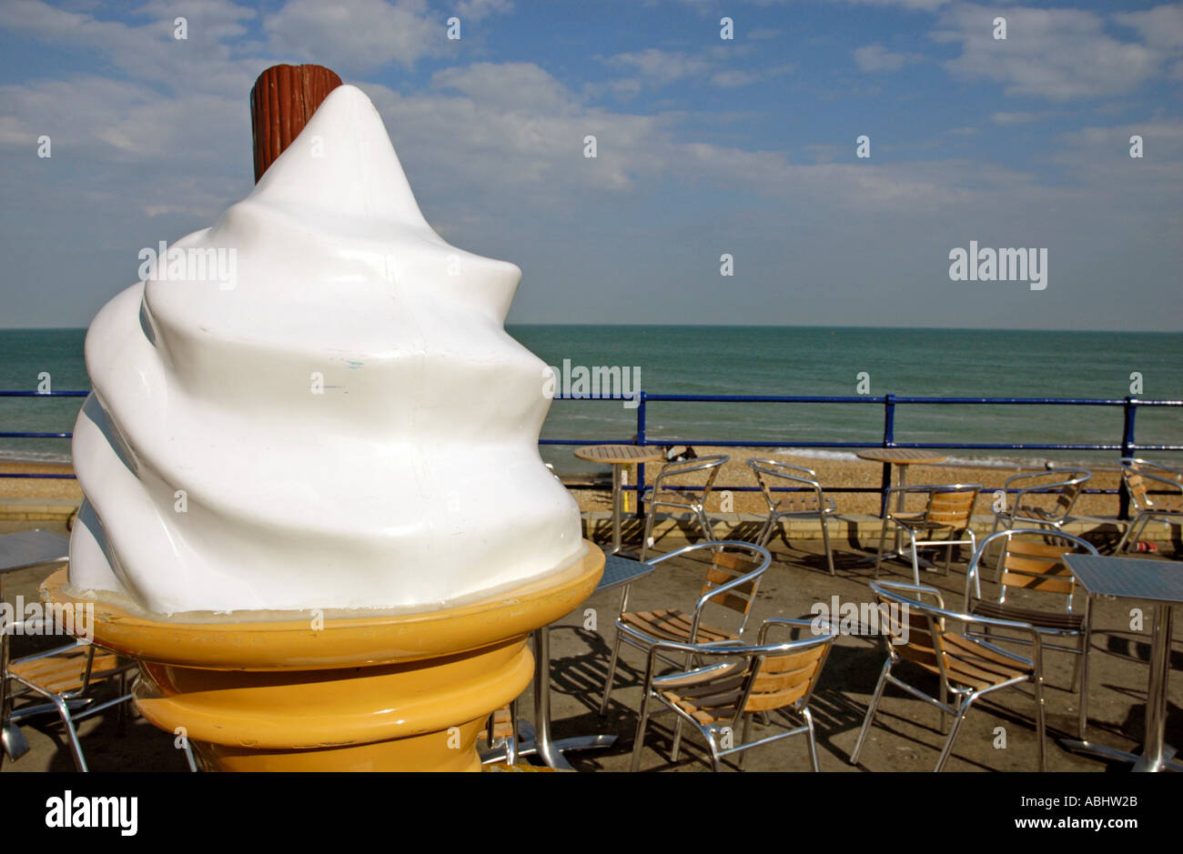 Giant model ice cream cone Stock Photo - Alamy