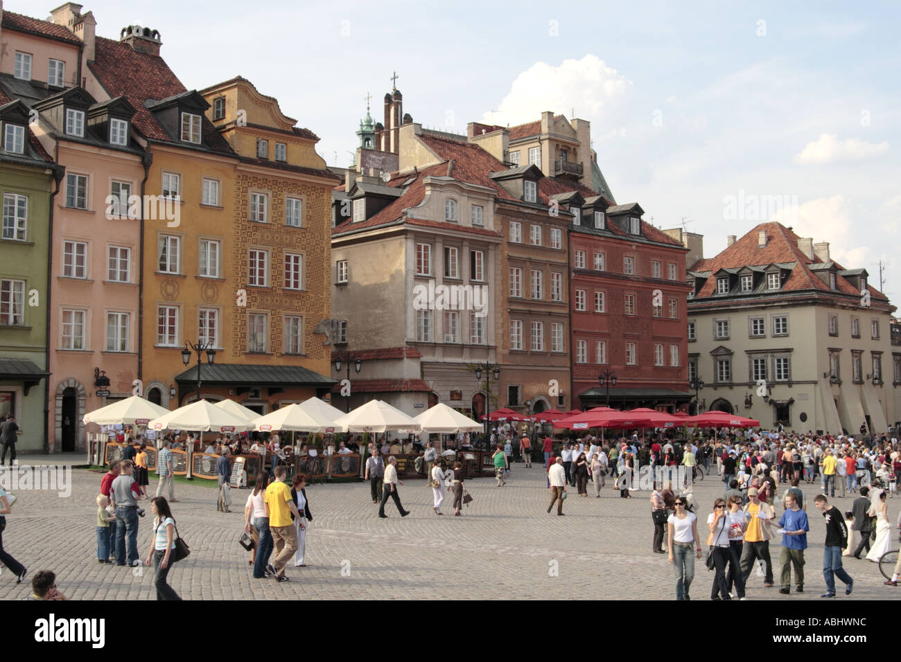 Market Square Rynek Starego Miasta in the Old Town of Warsaw Poland ...