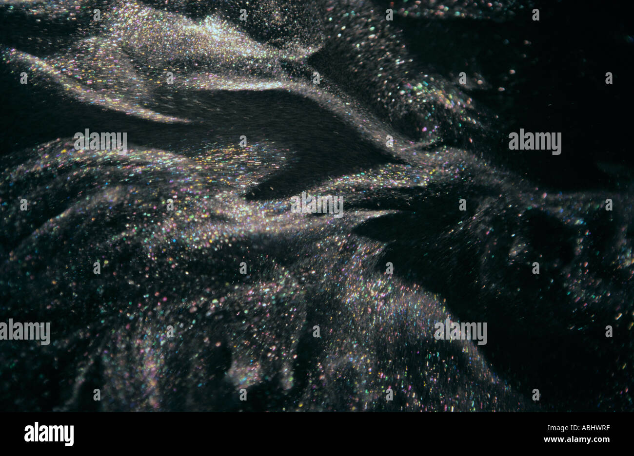 Diamond Dust or Ice Snow crystal flow visualization in freezer chamber ...