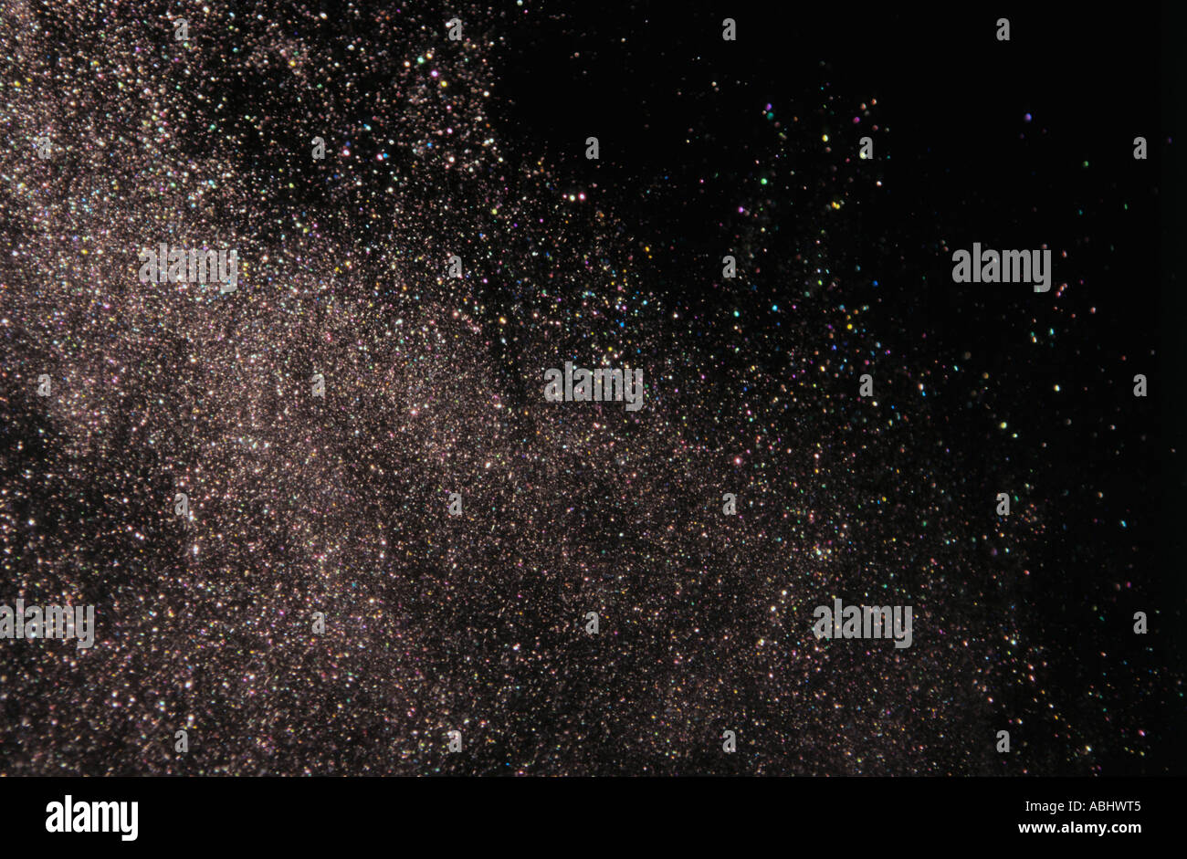 Diamond Dust or Ice Snow crystal flow visualization in freezer chamber ...