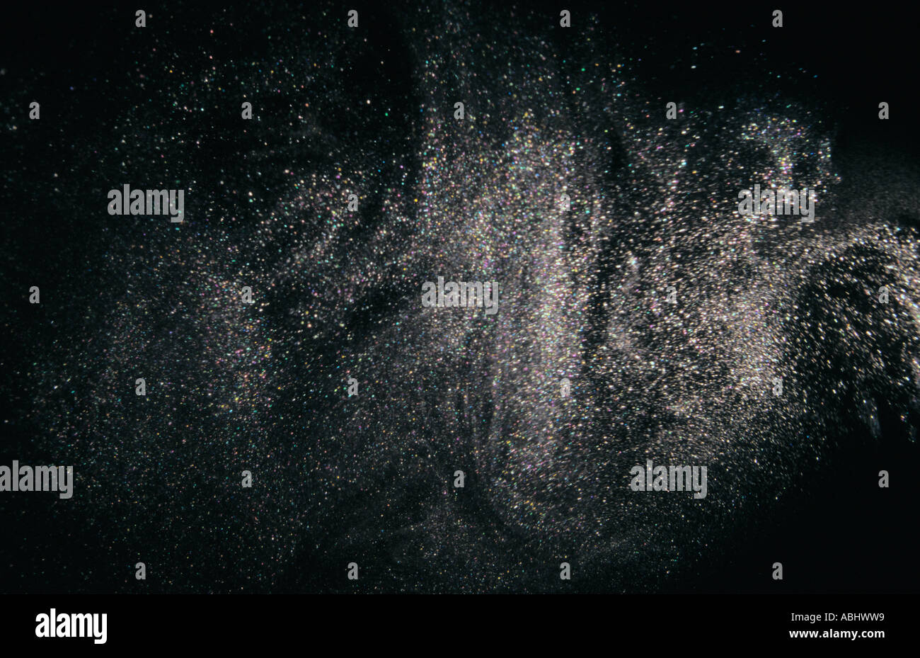 Diamond Dust or Ice Snow crystal flow visualization in freezer chamber ...