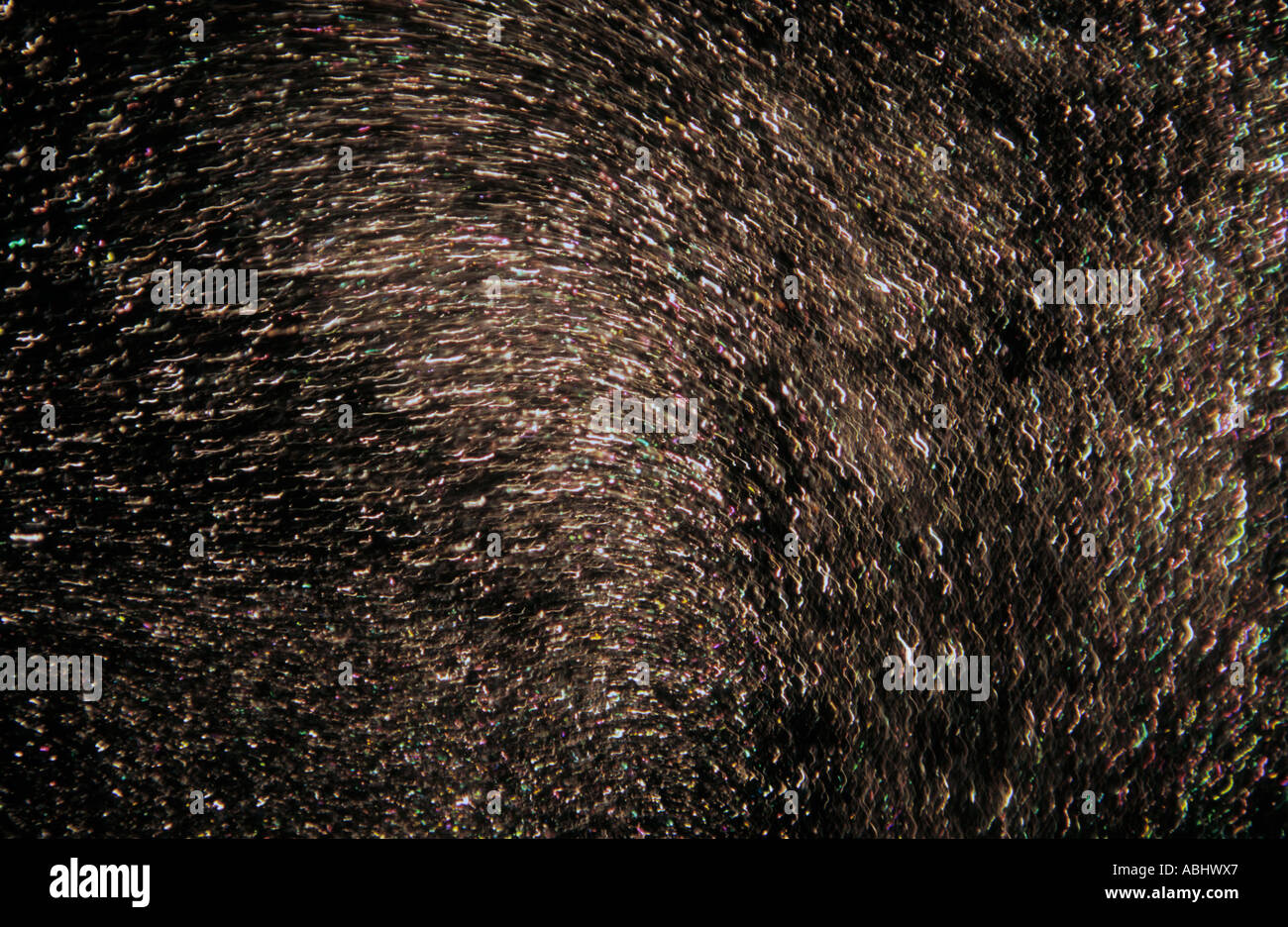 Diamond Dust or Ice Snow crystal flow visualization in freezer chamber ...