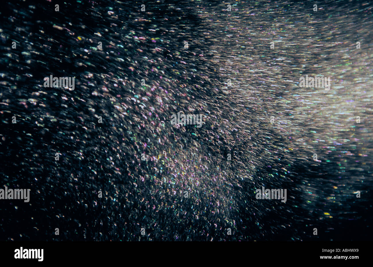 Diamond Dust or Ice Snow crystal flow visualization in freezer chamber ...