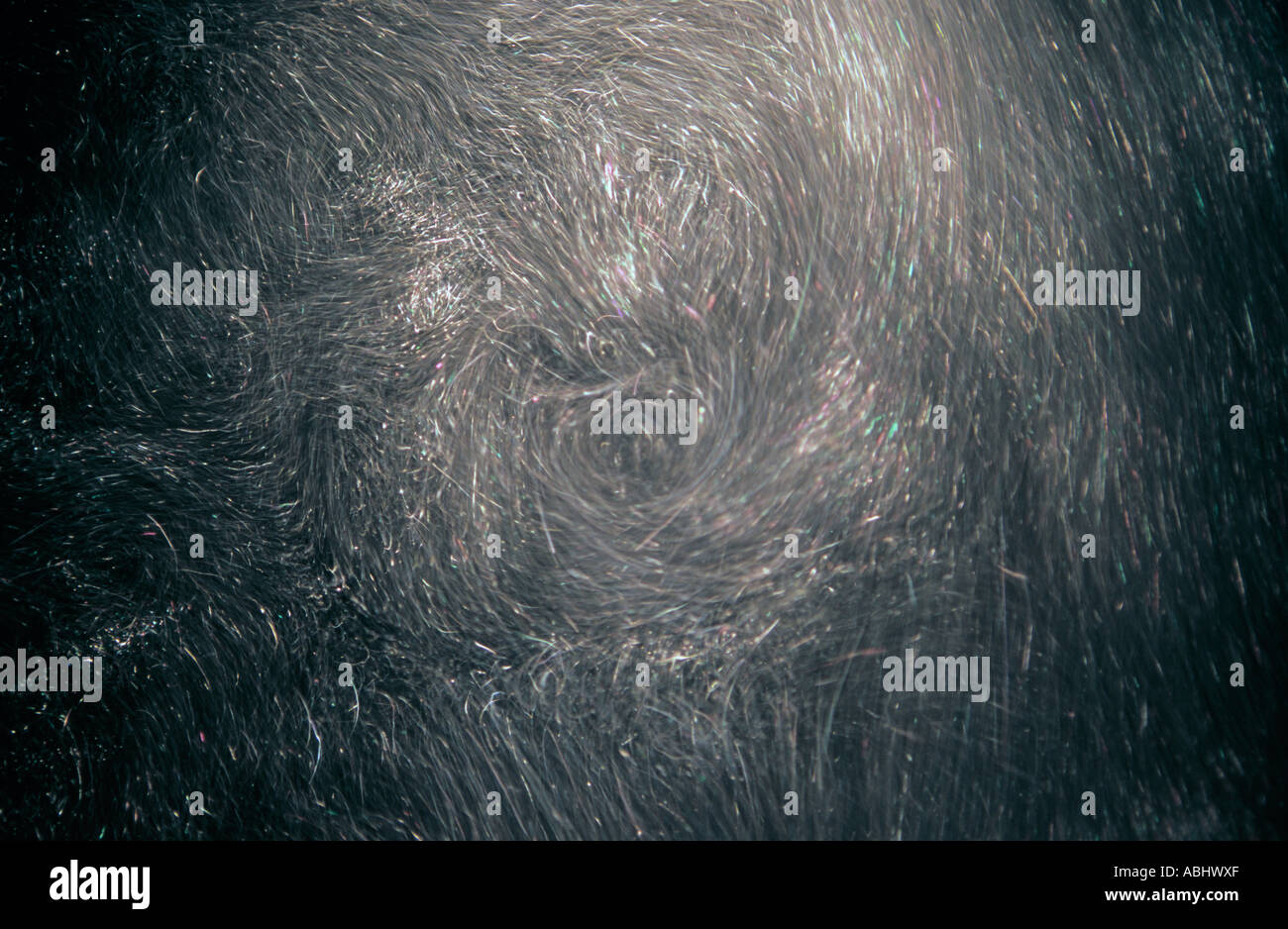 Diamond Dust or Ice Snow crystal flow visualization in freezer chamber ...