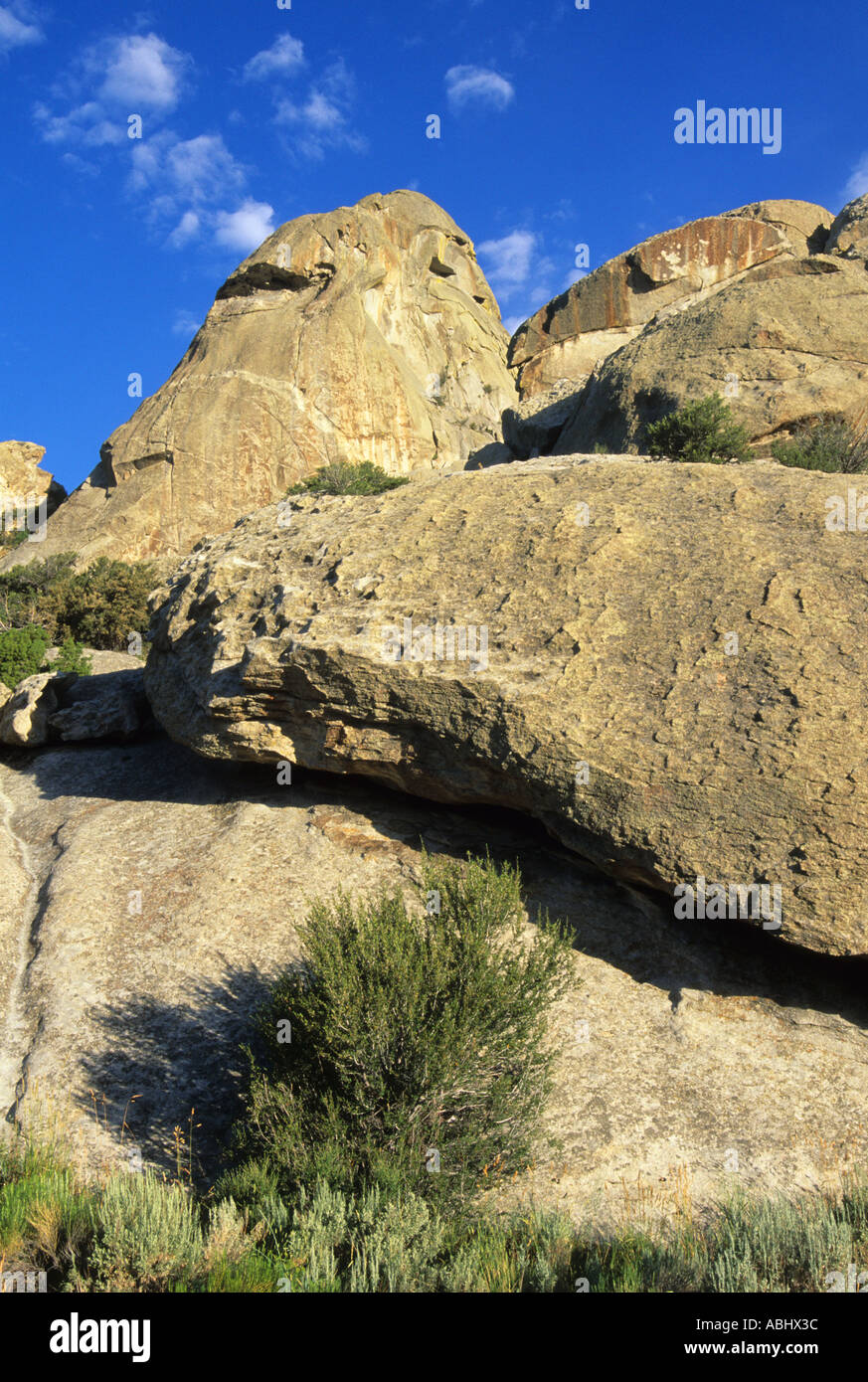 The Twin Sisters rock formation in City of Rocks National Preserve in ...