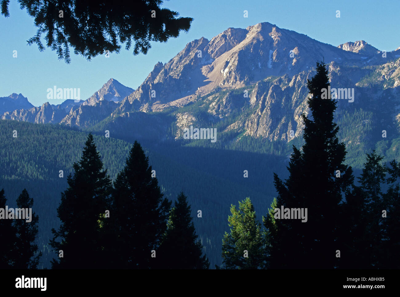 The Sawtooth Mountain Range in the Sawtooth National Recreation Area ...