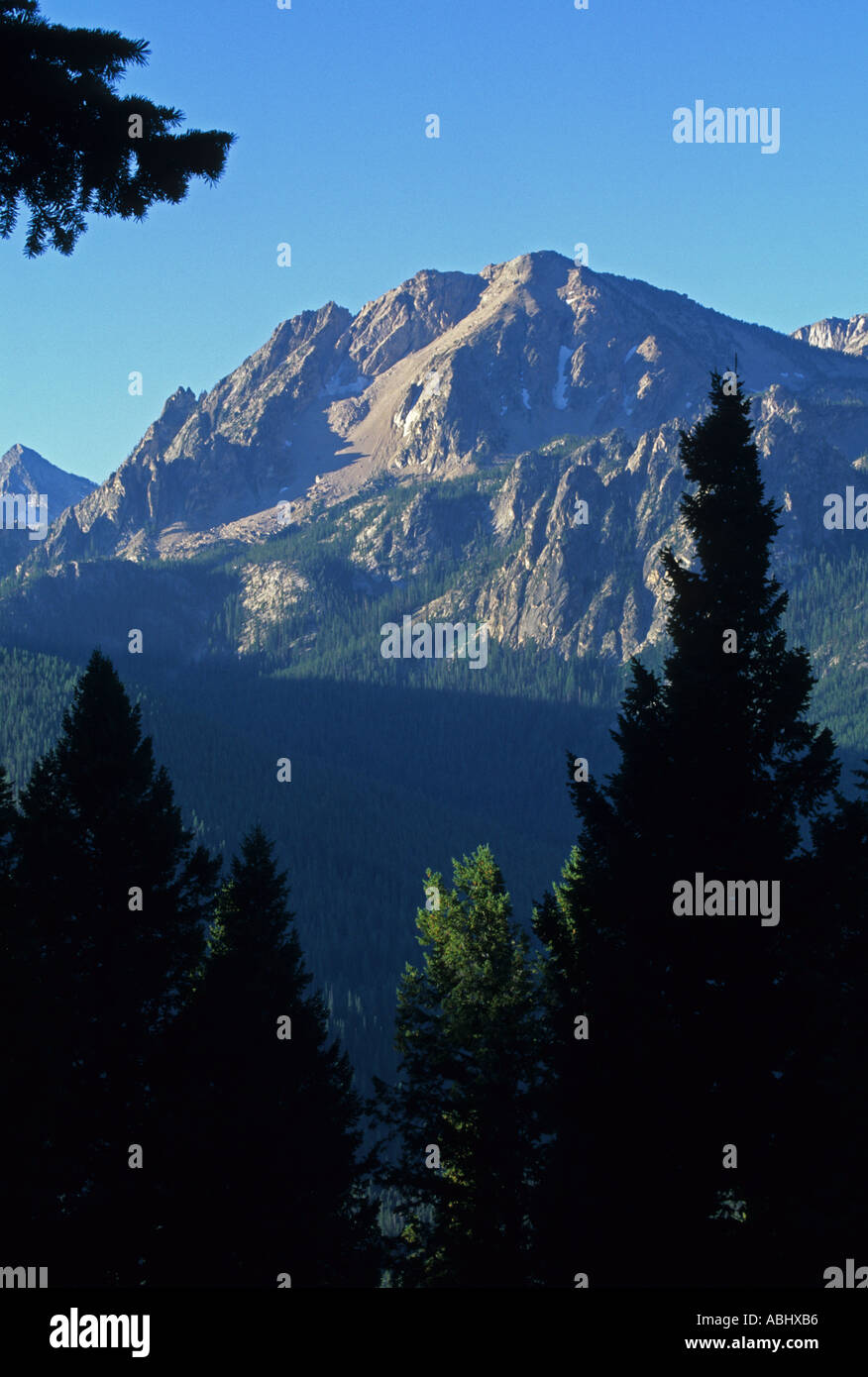 The Sawtooth Mountain Range in the Sawtooth National Recreation Area ...