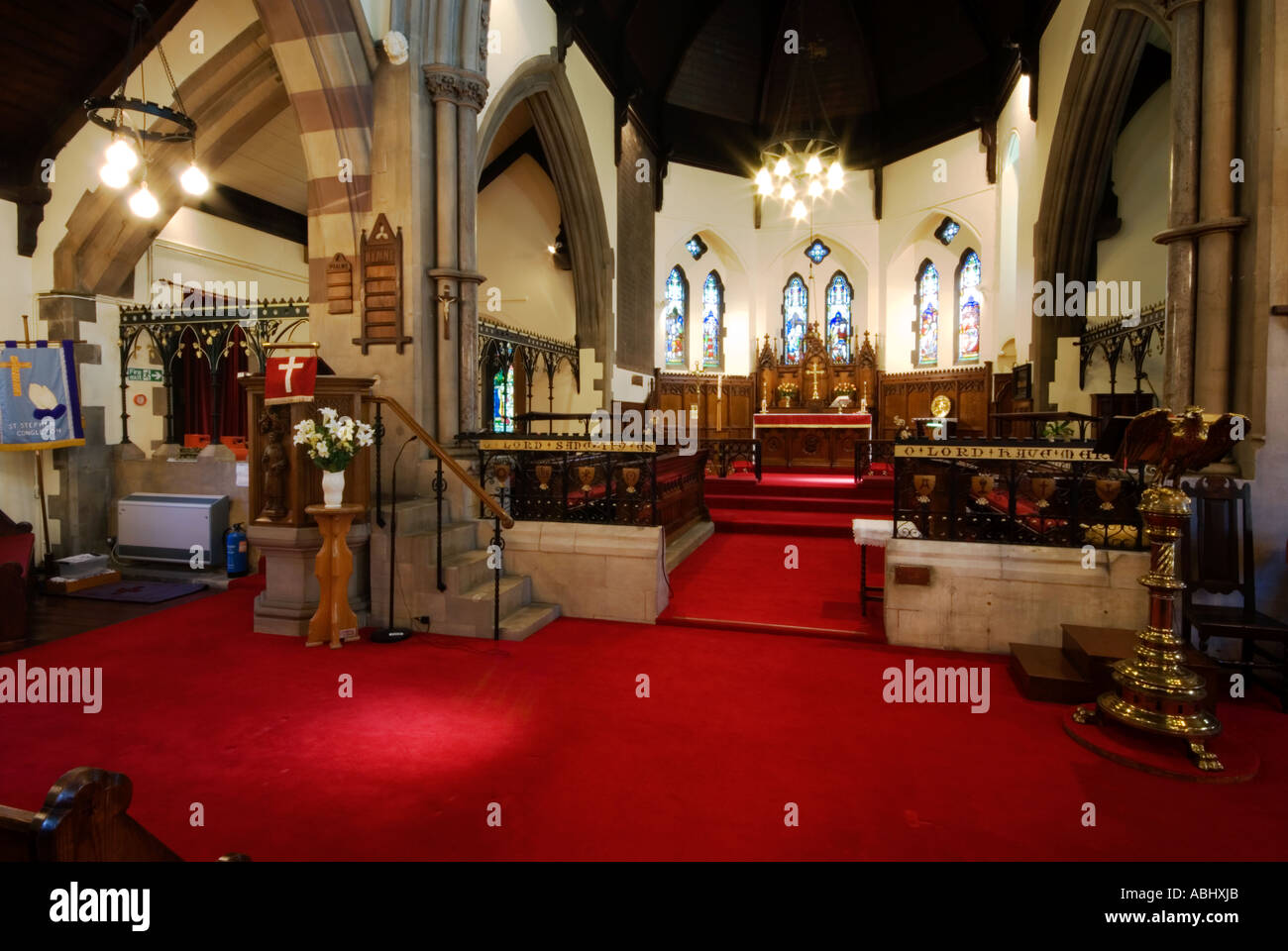 St Stevens Church Knave Congleton Cheshire UK Stock Photo - Alamy