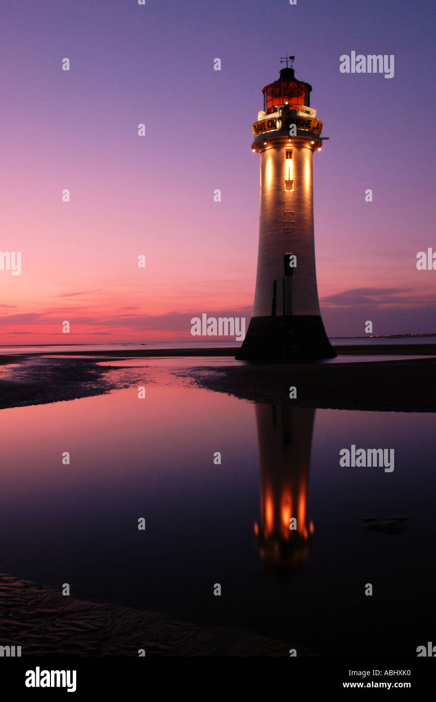 Perch Rock Lighthouse at New Brighton Merseyside UK Stock Photo - Alamy