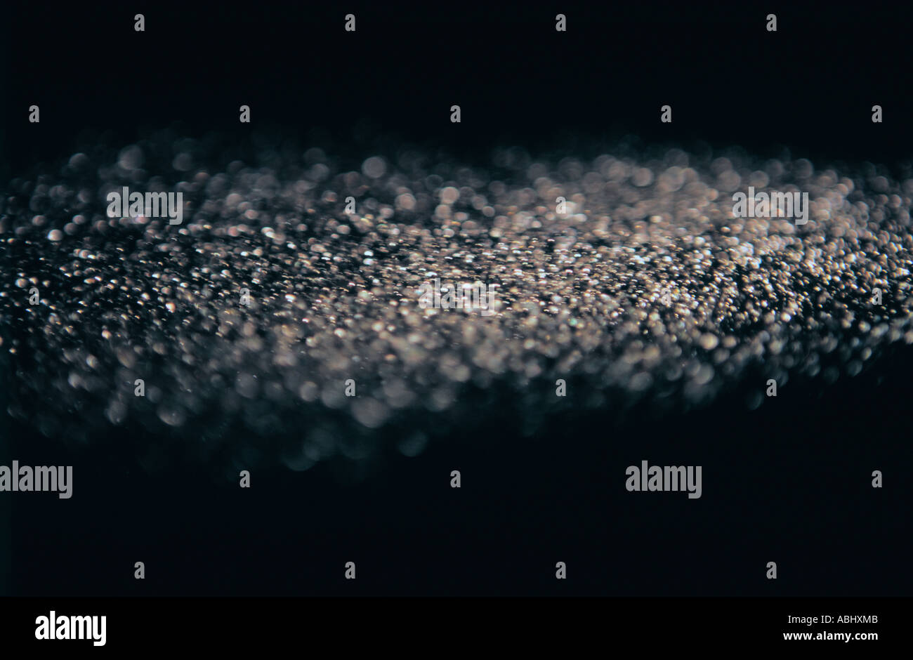 Diamond Dust or Ice Snow crystal flow visualization in freezer chamber ...