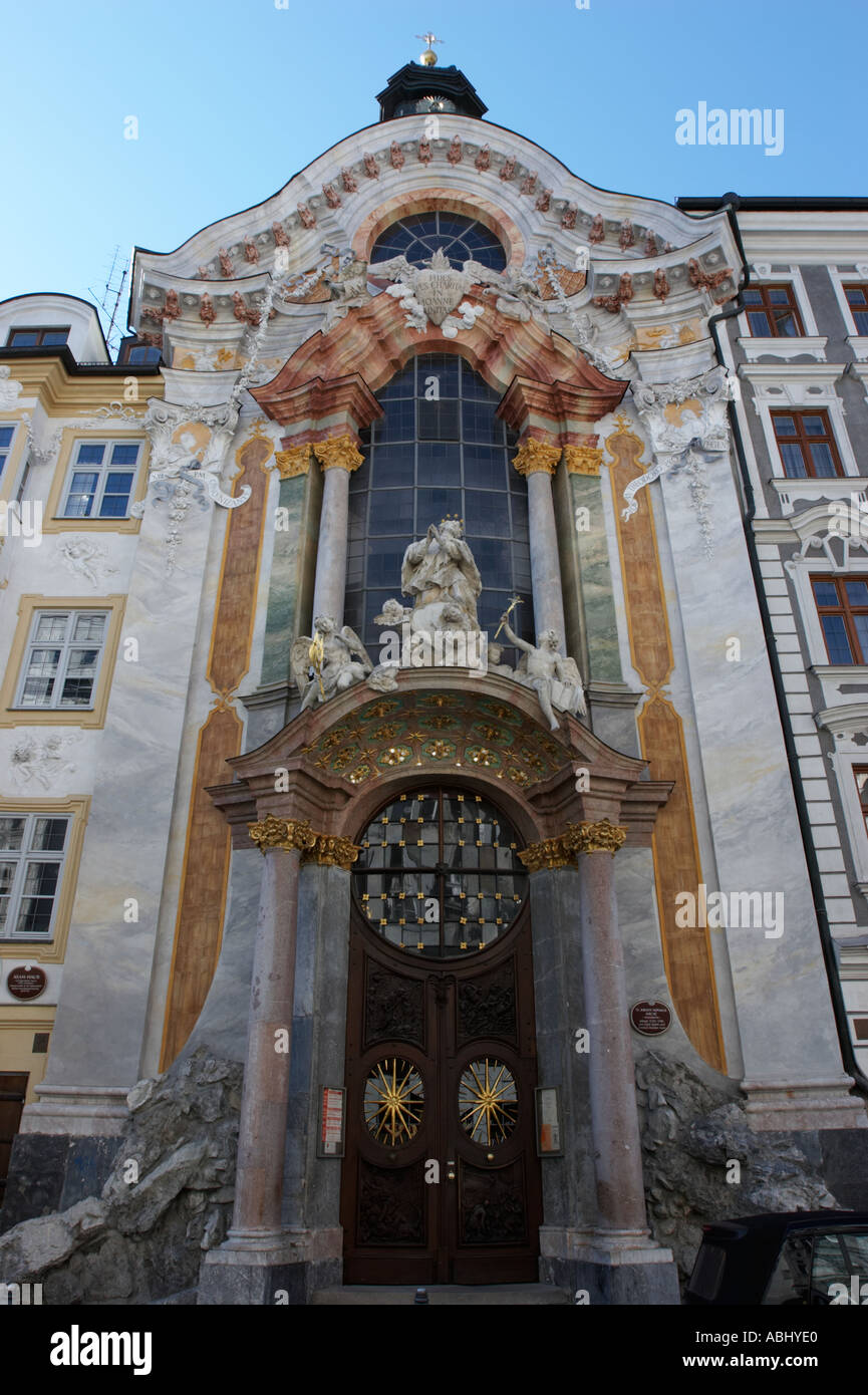 Exterior view of the St. Johann Nepomuk Church, also known as the Asam ...