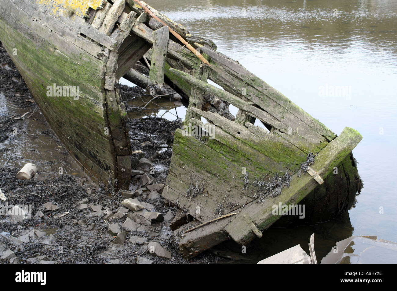 Rotting boat, Bowling Harbour basin, Scotland, UK Stock Photo - Alamy