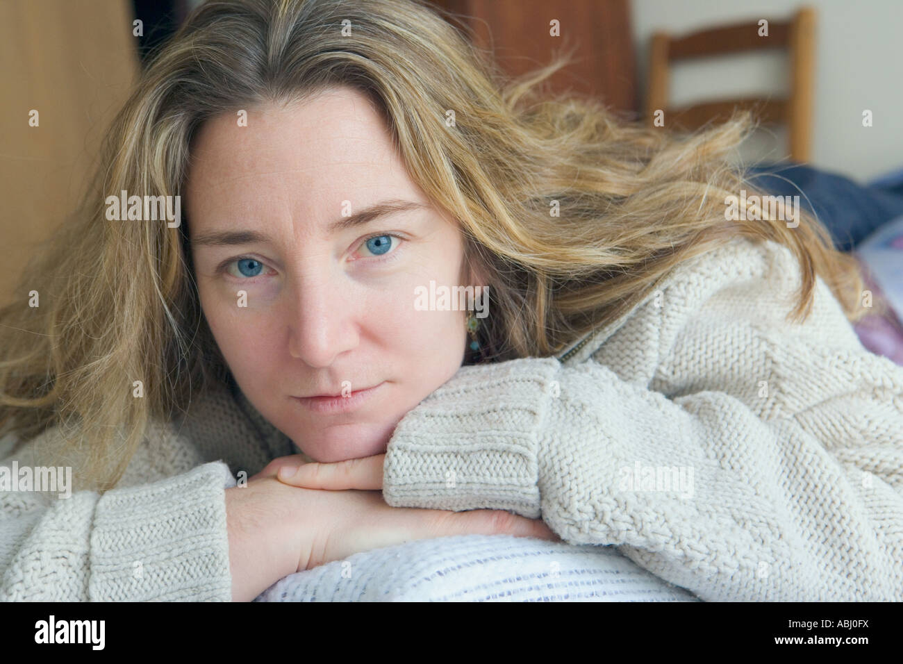 Portrait of serious woman Stock Photo - Alamy