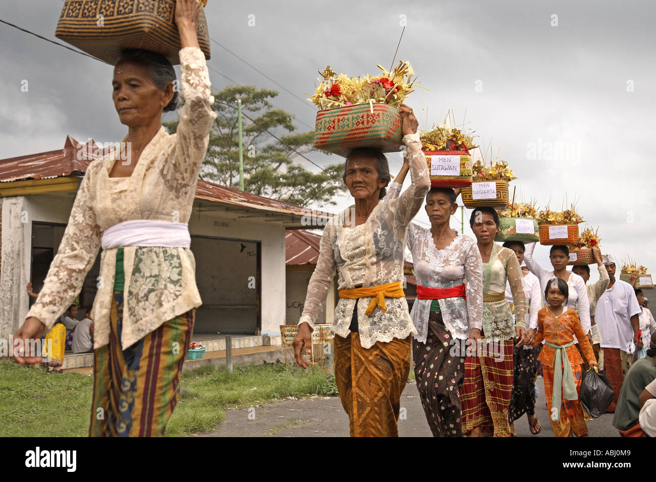 Procession at Besakih temple, Bali, Indonesia Stock Photo - Alamy