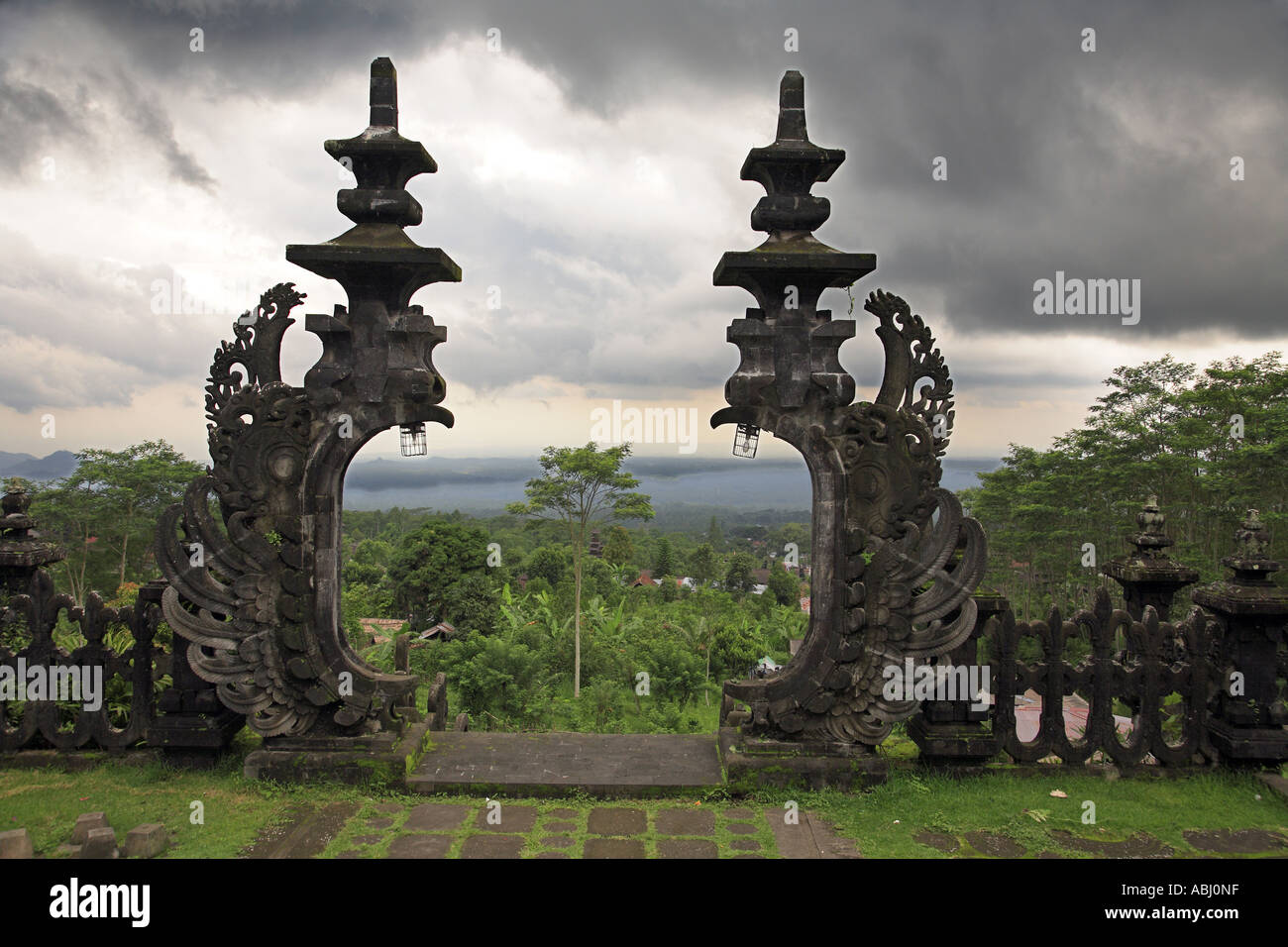 Arch at Besakih temple, Bali, Indonesia Stock Photo - Alamy