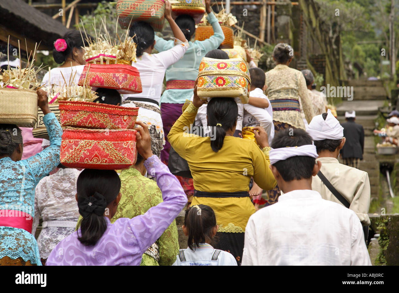 Procession at Besakih temple, Bali, Indonesia Stock Photo - Alamy