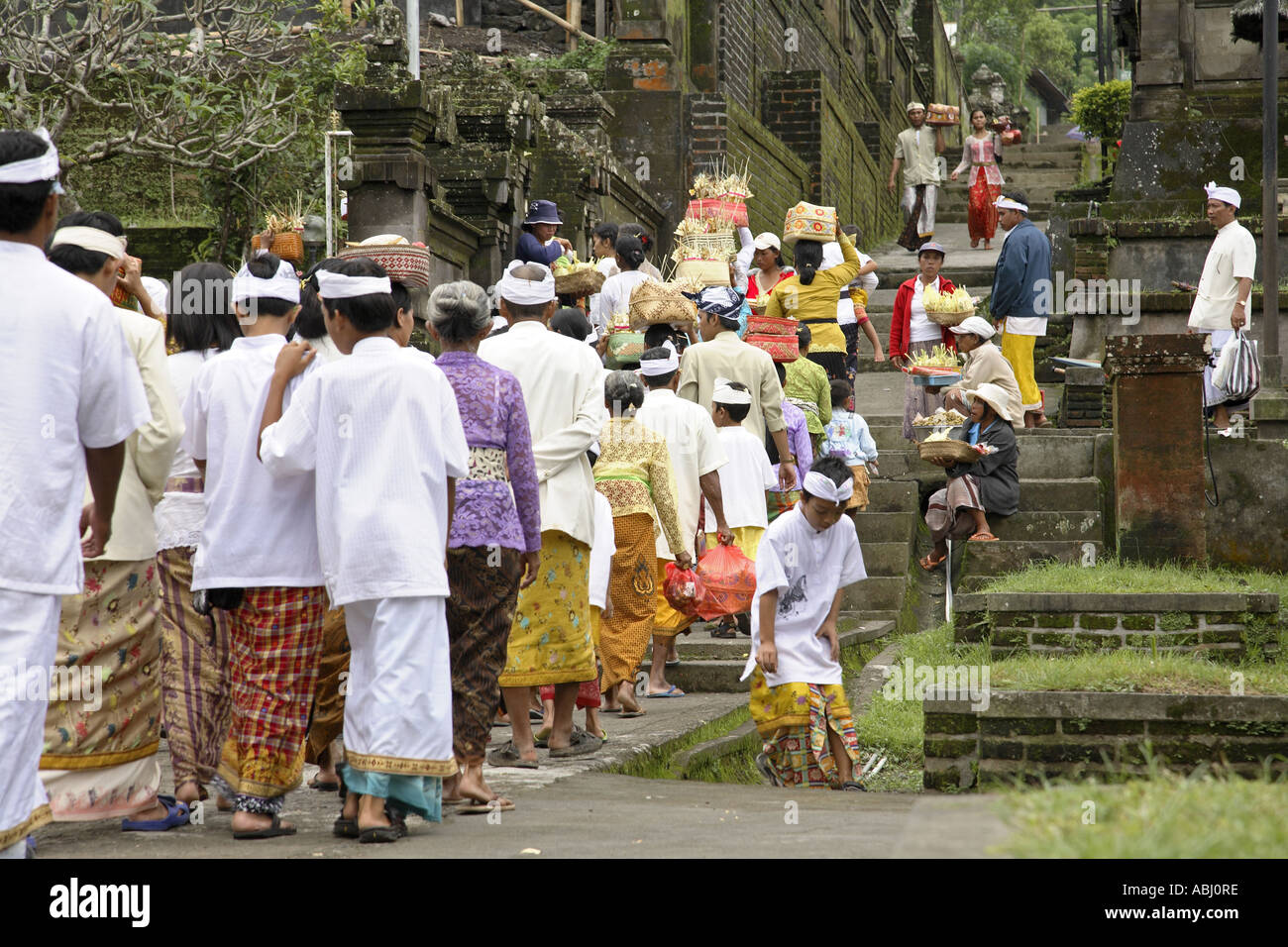 Procession at Besakih temple, Bali, Indonesia Stock Photo - Alamy