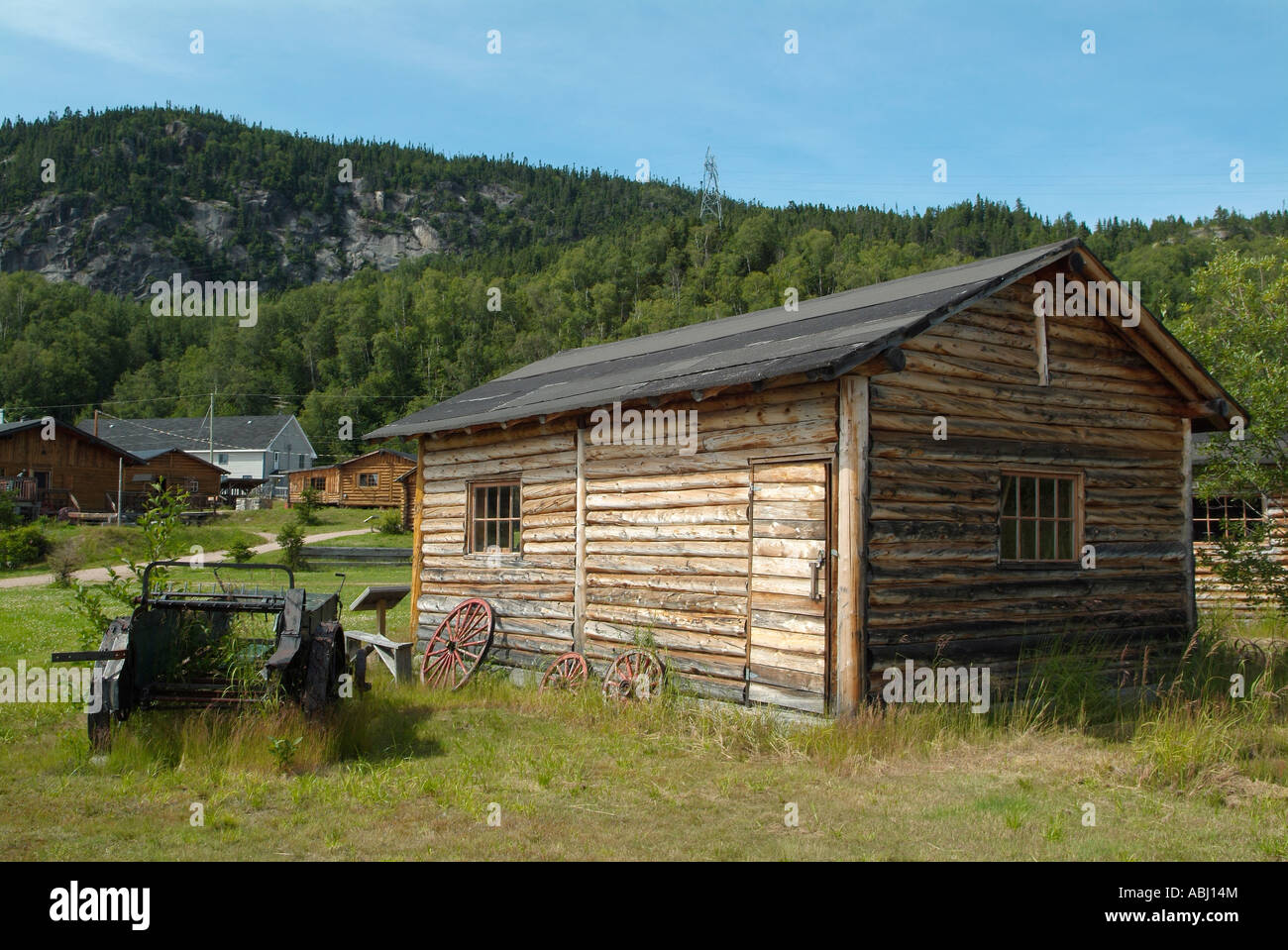 Traditional lumberjack wooden house, North of Quebec Stock Photo - Alamy