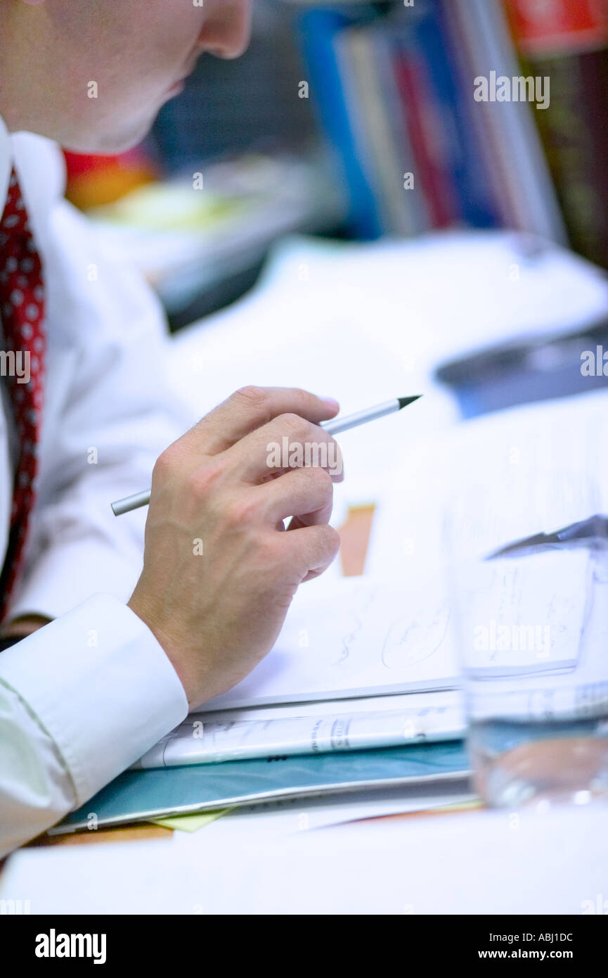 hand gesture in business meeting Stock Photo - Alamy