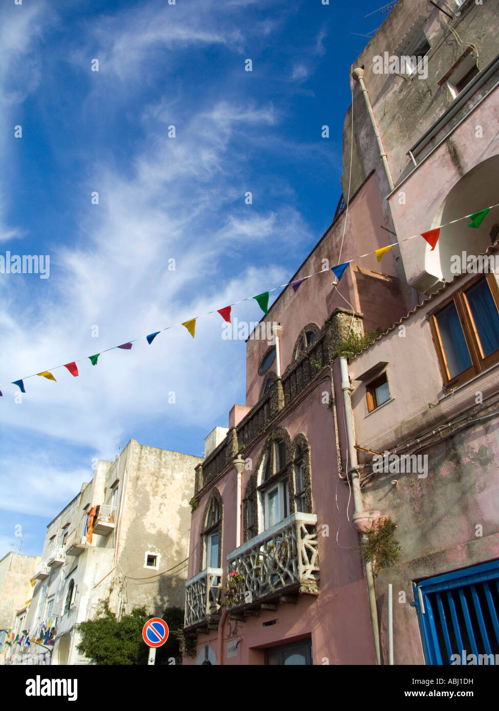 Colorful Houses in Marina Grande, Island of Procida, gulf of Naples ...