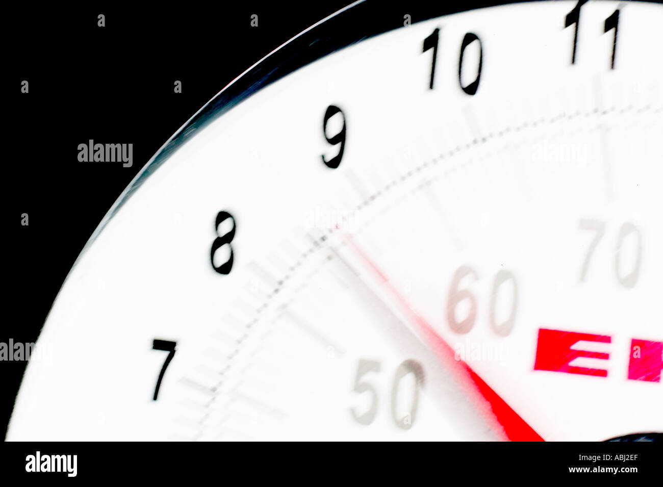 Needle pointing to weight on dial of weighing scale Stock Photo - Alamy