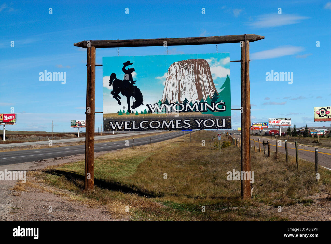 Welcome to wyoming sign hi-res stock photography and images - Alamy