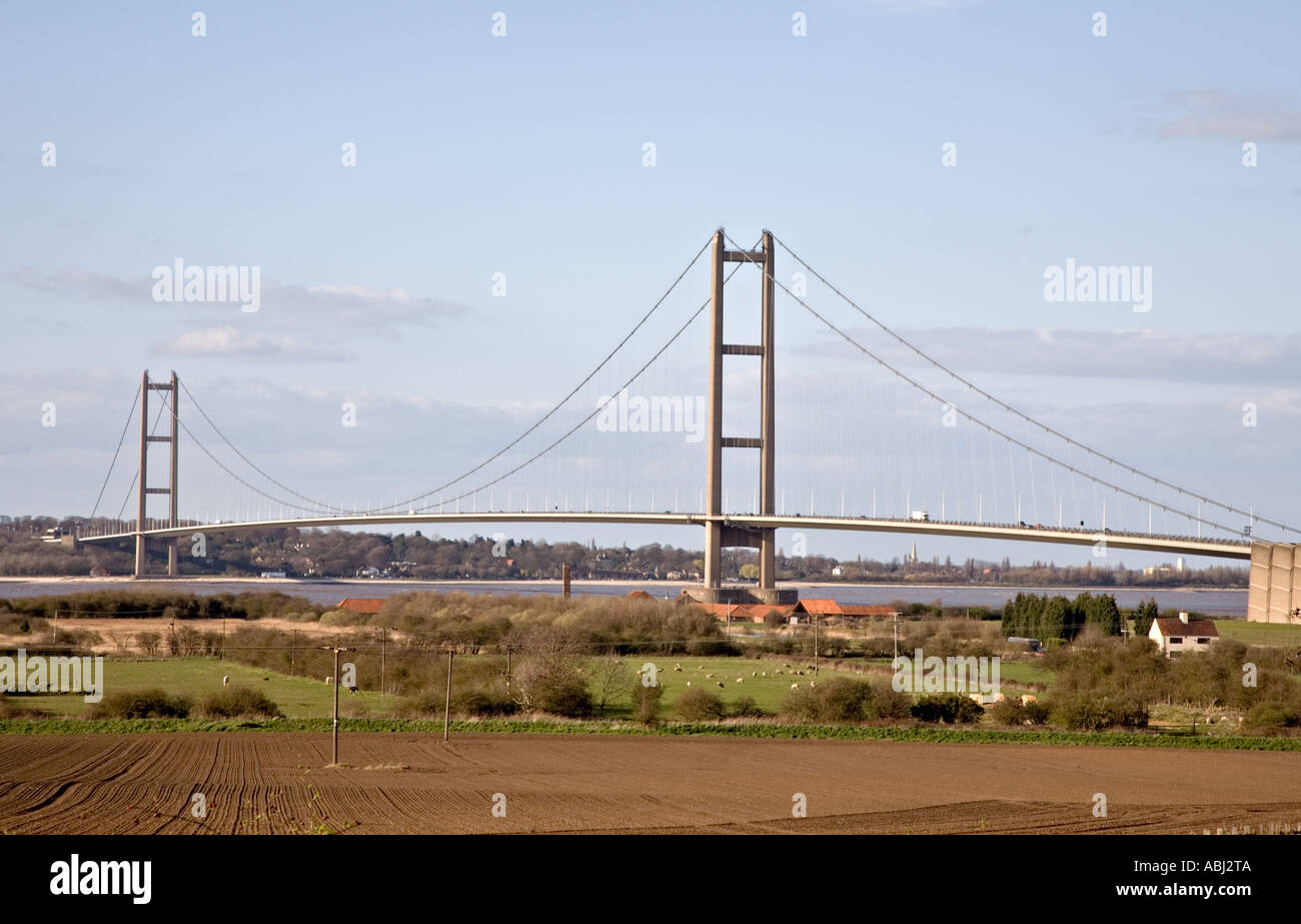 Humber Bridge UK seen from the SW Stock Photo - Alamy