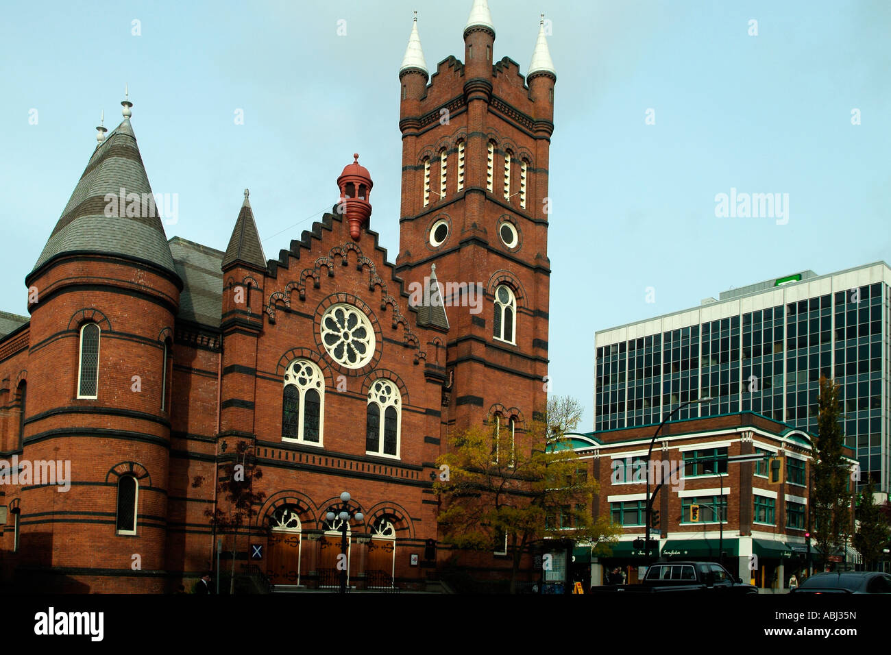 Church in downtown of Victoria, city of Vancouver Island Stock Photo ...