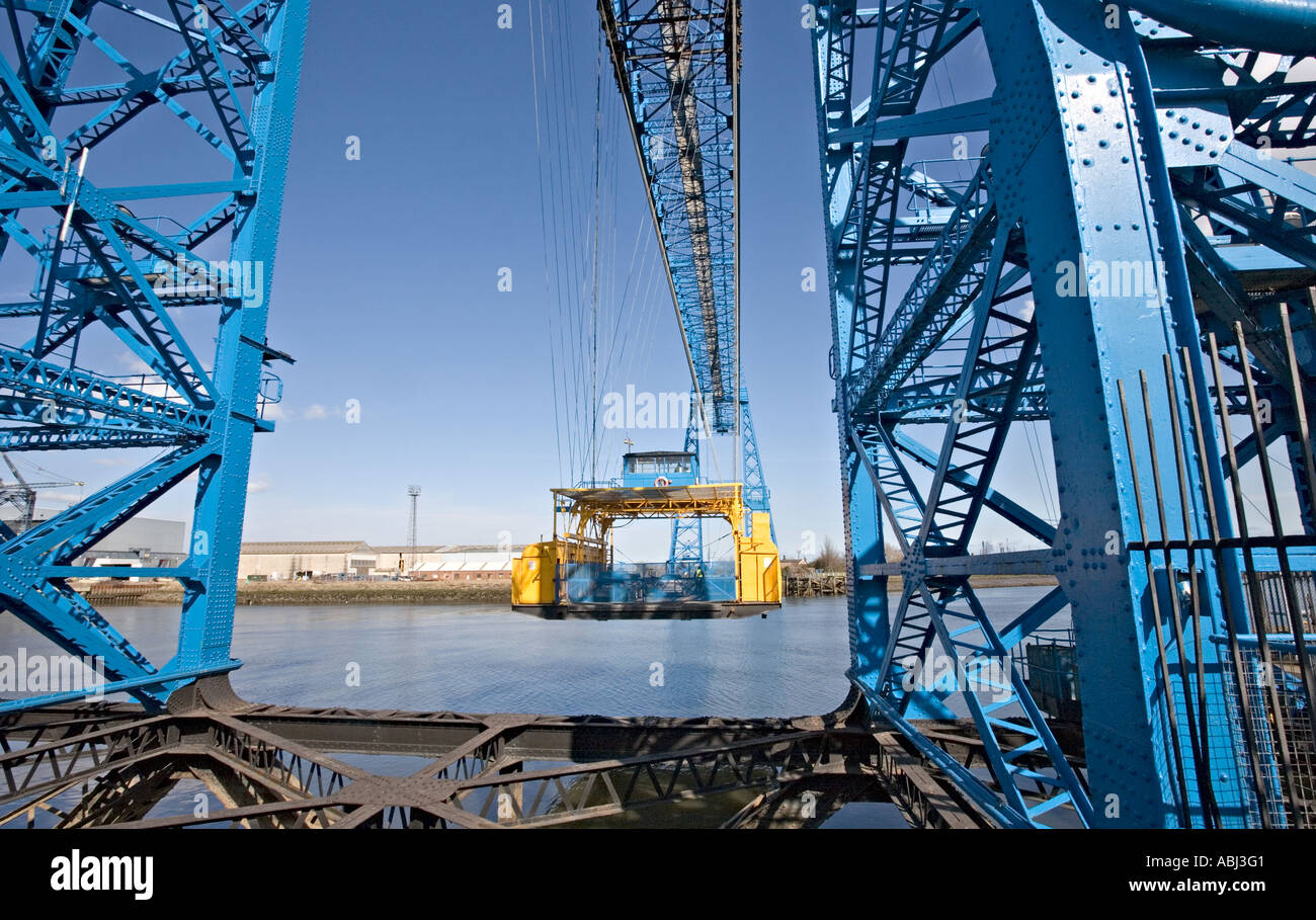 Transporter Bridge 1911 and River Tees in Middlesbrough Teesside UK ...