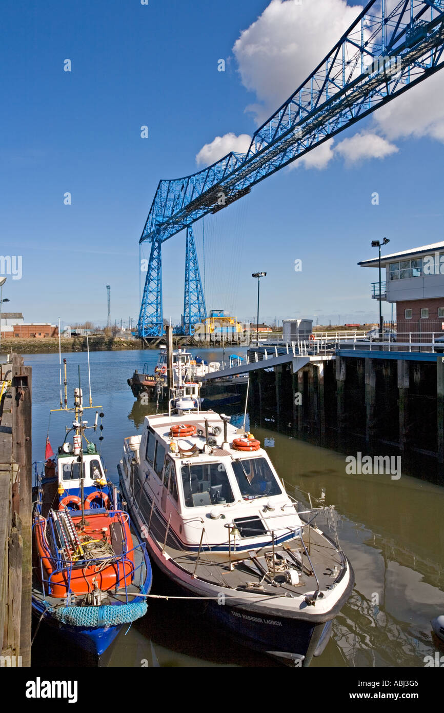 Transporter Bridge 1911 and River Tees in Middlesbrough Teesside UK ...