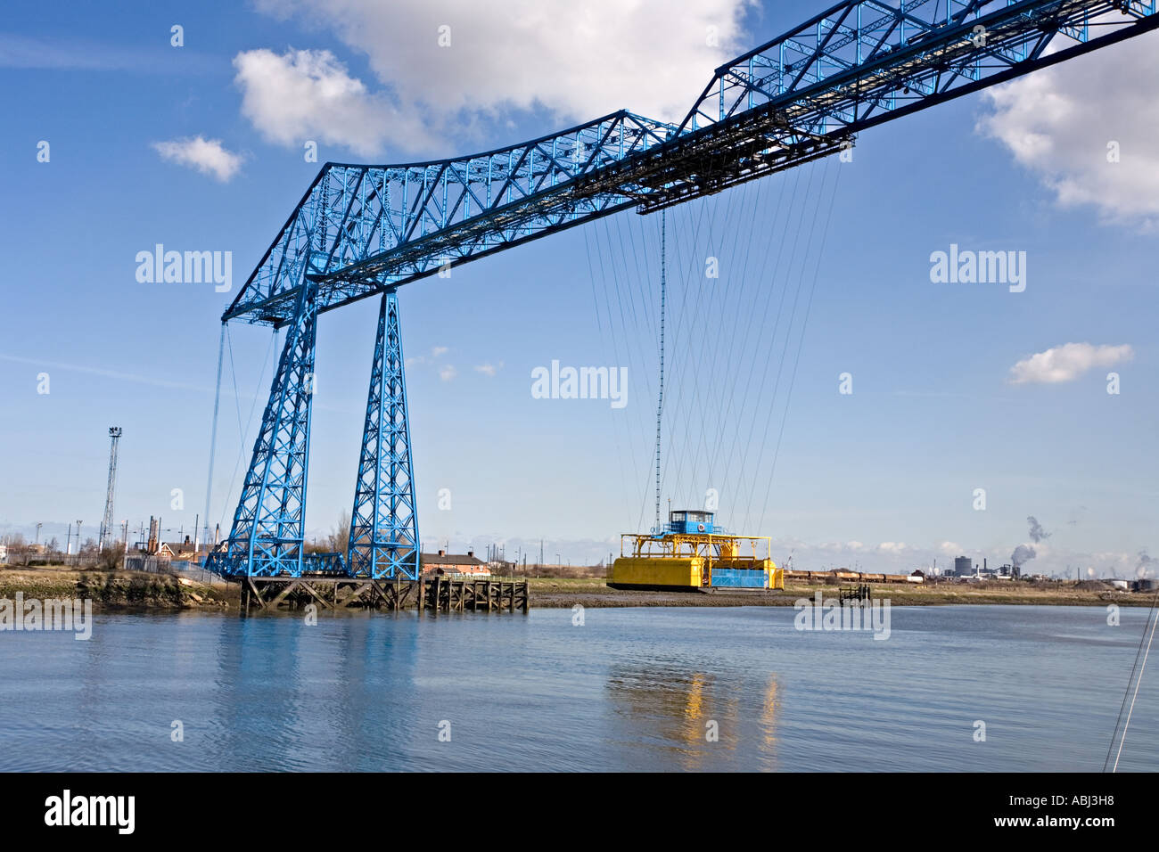 Transporter Bridge 1911 and River Tees in Middlesbrough Teesside UK ...