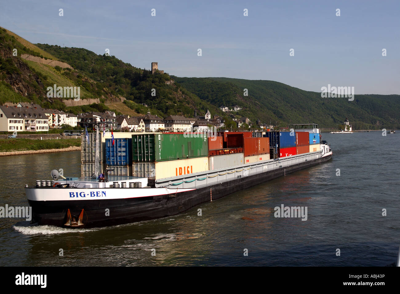 River Rhine Container Barge High Resolution Stock Photography and ...