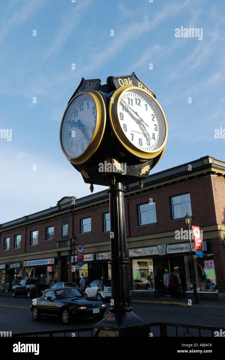 Public clock in the city of Victoria, Vancouver Island Stock Photo - Alamy