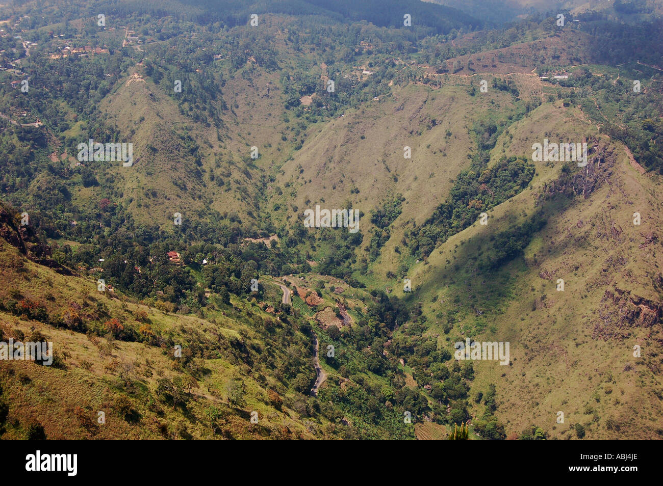 Bird eye view of a Valley Stock Photo - Alamy