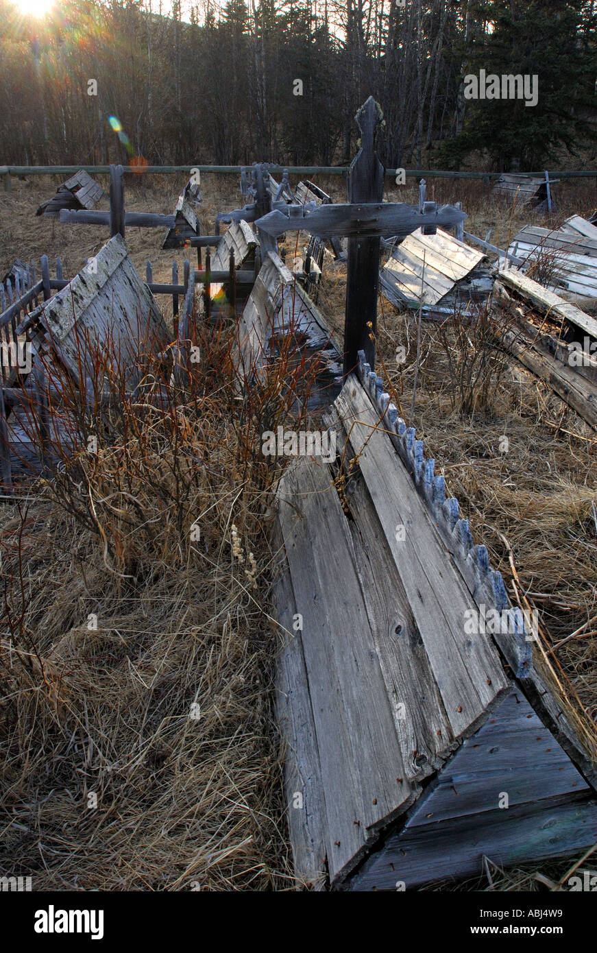 Native Grave Yard at sundown Stock Photo - Alamy