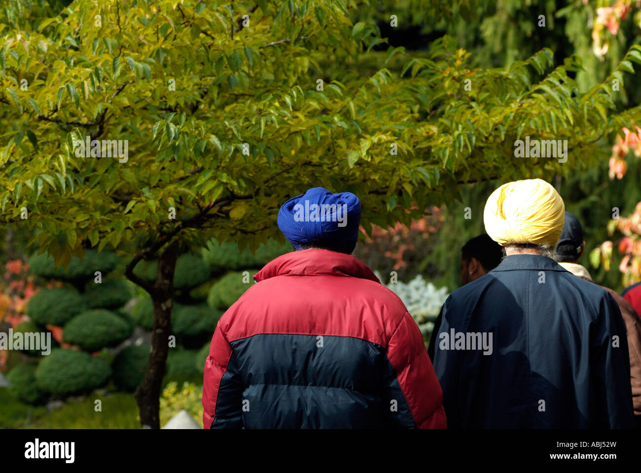Two Hindus men in Butchart Gardens, Vancouver Island Stock Photo - Alamy