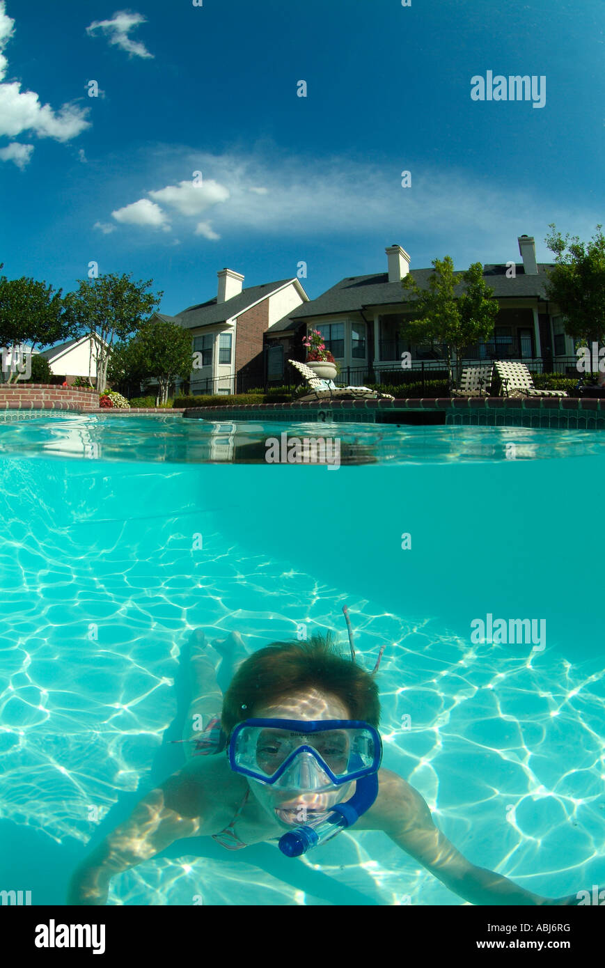 Woman snorkeling in pool in hi-res stock photography and images - Alamy
