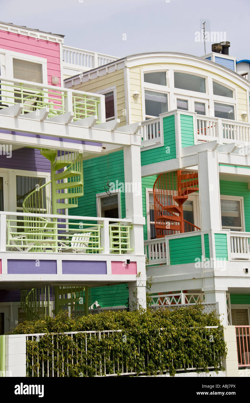 Southern California beachfront home Very colorful Stock Photo - Alamy