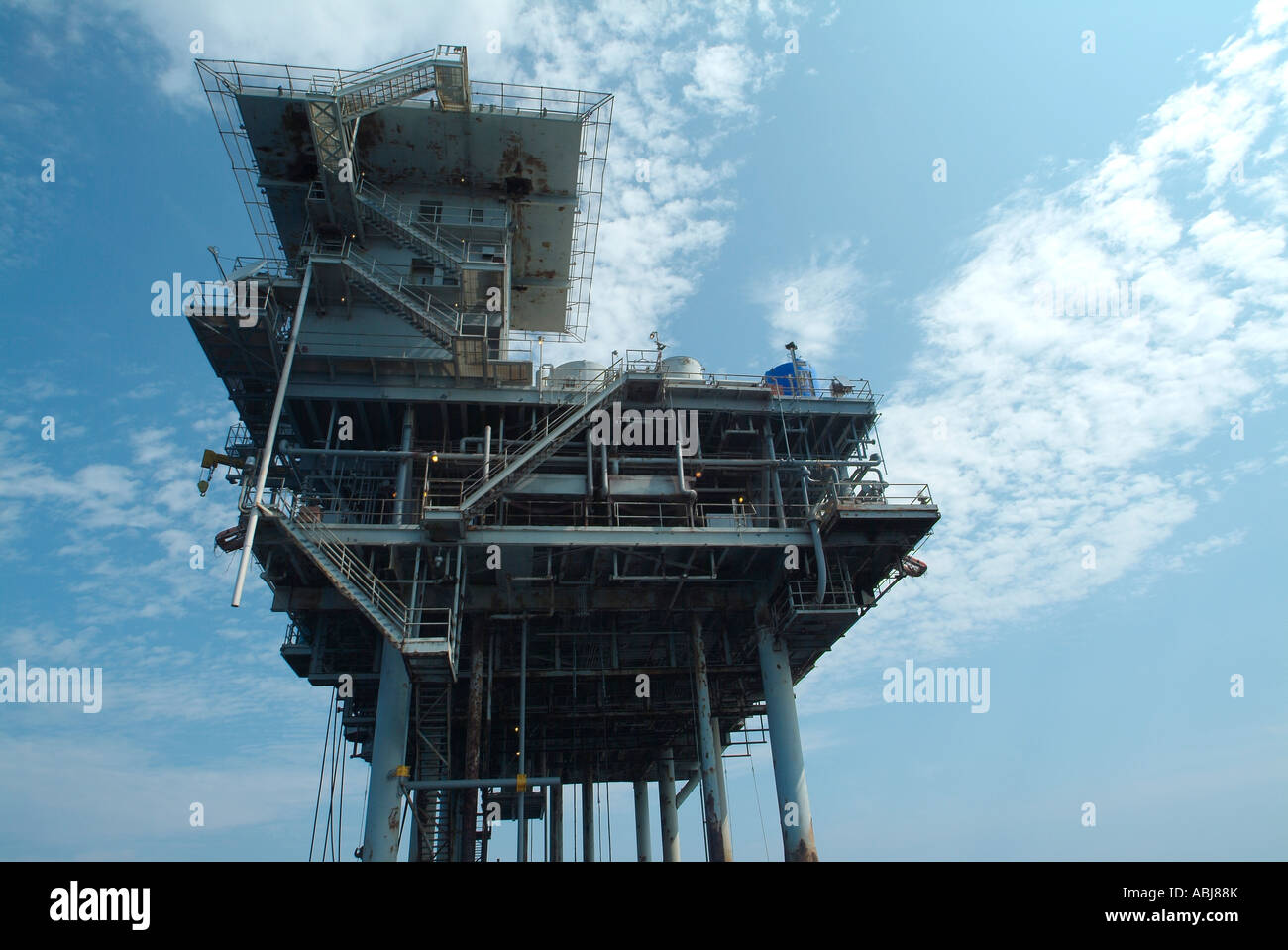 Gas derrick in the Gulf of Mexico off Texas Stock Photo - Alamy