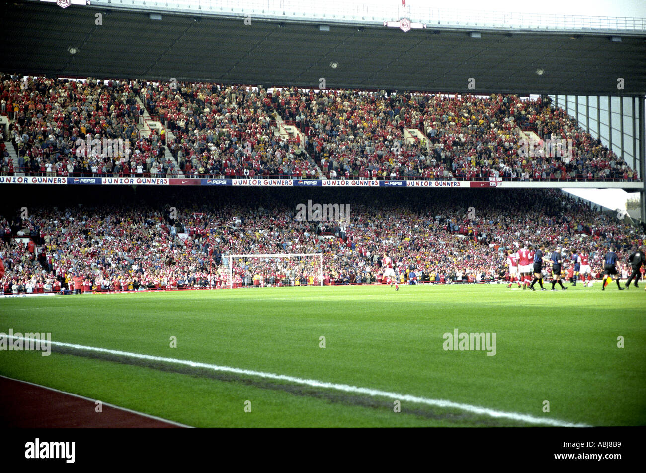 Arsenal Football stadium view of the Northbank london Stock Photo - Alamy