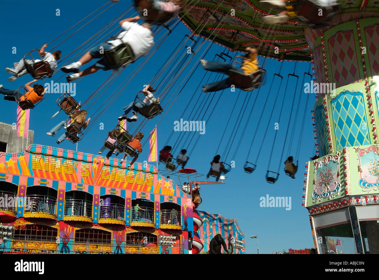 Fun fair roundabout at the Dallas State Fair Stock Photo - Alamy