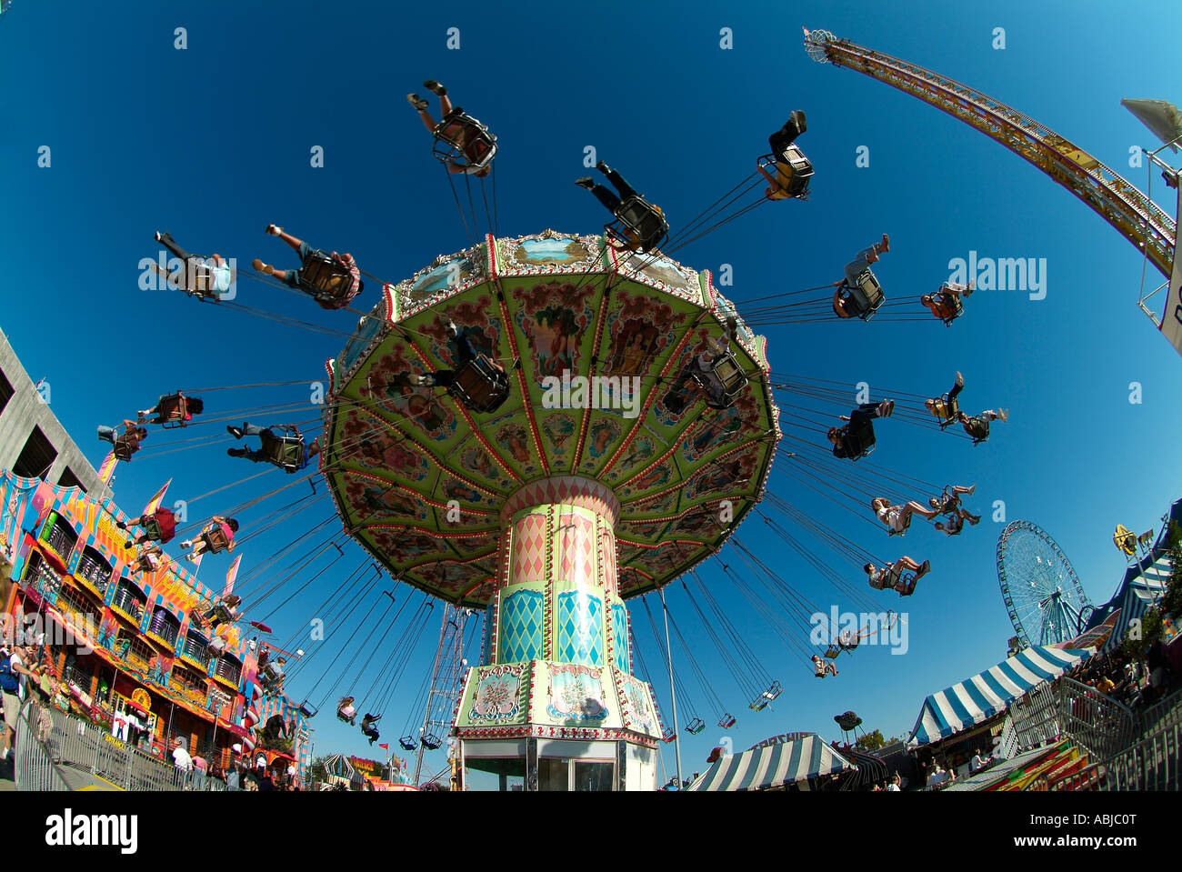 Fun fair roundabout at the Dallas State Fair Stock Photo - Alamy